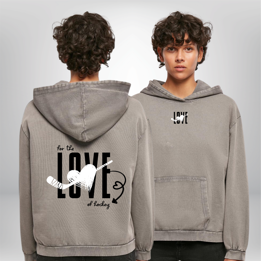 "FOR THE LOVE OF HOCKEY" Oversized Vintage Ladies Hoody * Inspired by ...