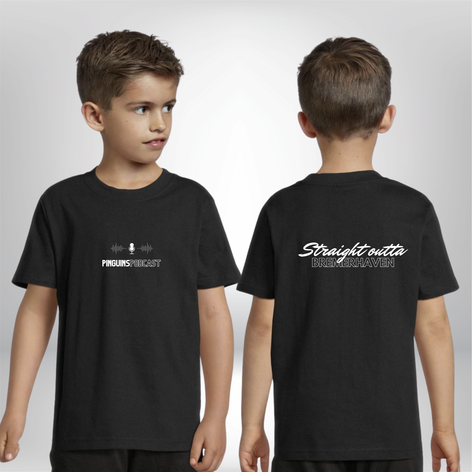 PINGUINS PODCAST x THE SQUAD "straight outta bremerhaven" Kids Shirt ...